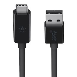 Belkin USB-Kabel &raquo;USB 3.1 SuperSpeed+ Kabel, USB-C auf USB-A, 1m&laquo; USB Typ A USB Typ C 100 cm schwarz Universell passend f&uuml;r viele Ger&auml;te