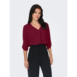 Jacqueline de Yong Jdy Damen JDY Shirtbluse &raquo;JDYDIVYA LIFE 3/4 TOP WVN NOOS&laquo; rot 38