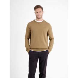 Lerros Herren Lerros Strickpullover &raquo;Crewneck Strickpullover&laquo; Weicher Strick-Pullover, Rundhalsausschnitt, lange &Auml;rmel, pflegeleicht beige S