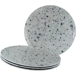 Creatable Pizzateller &raquo;Stone Collection Florenz, Teller-Set, 4-tlg.&laquo; Italienische Eleganz, Vielseitig einsetzbar Porzellan