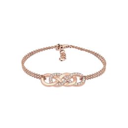 Elli Damen Armband &raquo;Infinity Liebe Kristalle 925 Silber&laquo; rosa