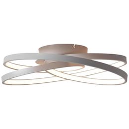 Brilliant Deckenleuchte &raquo;Labyrinth&laquo; LED-Modul 1 Stk. Warmwei&szlig; &Oslash; 39,5 cm, ineinandergreifende Kreise, Metall/Acryl grau
