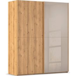 Rauch Schwebet&uuml;renschrank &raquo;Kleiderschrank Schrank Garderobe Schlafzimmerschrank SCALE-WOOD&laquo; edle geteilte Front in massiver Asteiche mit Glast&uuml;ren 