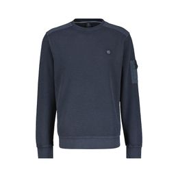 Lerros Herren Lerros Sweatshirt &raquo;Strukturiertes Sweatshirt mit Details&laquo; blau S