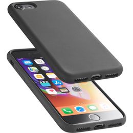 cellularline Backcover &raquo;Silikon Case SENSATION - iPhone 6/7/8/SE&laquo; grau Silikon Kabelloses Laden mit Case m&ouml;glich