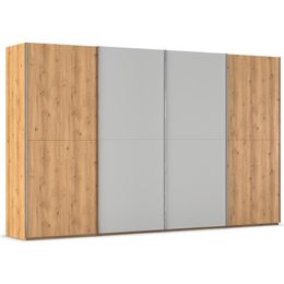 Rauch Schwebet&uuml;renschrank &raquo;Kleiderschrank Schrank Garderobe Schlafzimmerschrank SCALE-WOOD&laquo; edle geteilte Front in massiver Asteiche mit Glast&uuml;ren 