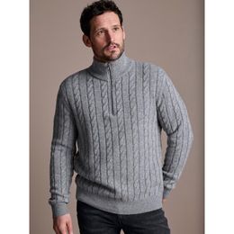 Lerros Herren Lerros Strickpullover &raquo;Troyer mit Zopfmuster - Klassik trifft Coolness&laquo; XXL