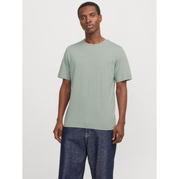 Jack & Jones Jack & Jones Herren Rundhalsshirt &raquo;JJEORGANIC MELANGE TEE SS O-NECK NOOS&laquo; Baumwollmischung, regular fit gr&uuml;n S