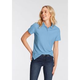 Fruit of the Loom Damen Fruit of the Loom Poloshirt &raquo;Lady-Fit Premium Polo&laquo; Sommershirt, unifarben, aus reiner Baumwolle blau XS (34)