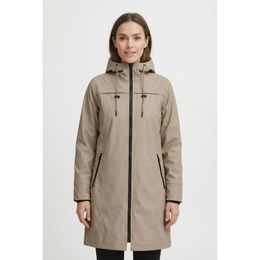 Freequent Damen Freequent Regenjacke &raquo;FQRAIN-JACKET&laquo; mit Kapuze wasserabweisend mit Kapuze beige M