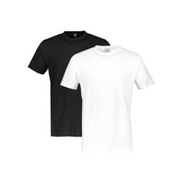 Lerros Herren Lerros T-Shirt &raquo;Doppelpack T-Shirt Rundhals in Premium Baumwollqualit&auml;t&laquo; Weiche Baumwolle, Rundhalsausschnitt, kurze &Auml;rmel, 