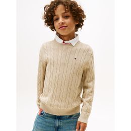 Tommy Hilfiger Herren Strickpullover &raquo;COTTON CABLE SWEATER&laquo; f&uuml;r Kinder bis 16 Jahre, mit Zopfmuster 4 (104)
