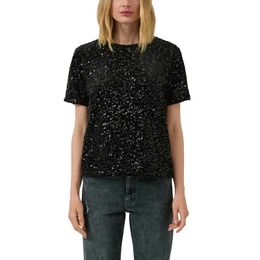 s.Oliver Damen s.Oliver Paillettenshirt kurzarm und mit Rundhals 38