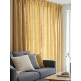 WIRTH Vorhang &raquo;Holmsund 288g/qm&laquo; Kr&auml;uselband 1 Stk. tlg. beige Chenille, Polyacryl