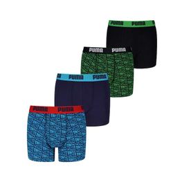 Puma Herren Puma Boxershorts &raquo;Puma BOYS FLAG PRINTED BOXERS 4P ECOM&laquo; 4er Pack 122/128