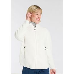 CMP Damen CMP Kapuzenpl&uuml;schjacke wei&szlig; 42