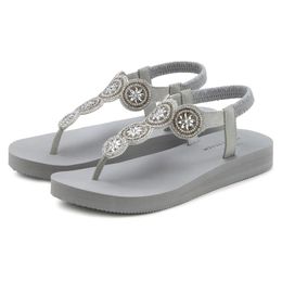 Venice Beach Damen Badezehentrenner &raquo;Sandale, Badeschuh, Pantolette, Badelatsche, Flip Flop&laquo; Zehentrenner, Badeschuh ultraleicht mit Glitzerdetails 