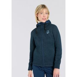 CMP Damen CMP Strickfleecejacke f&uuml;r Outdoor-Aktivit&auml;ten, mit fester Kapuze, atmungsaktiv 42