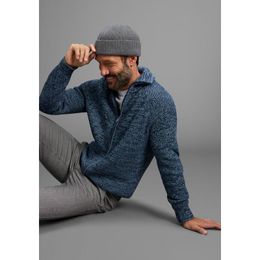MAN'S WORLD Man's World Herren Strickjacke &raquo;Mit Stehkragen & Rei&szlig;verschluss&laquo; melierte Optik,weicher Griff, Perfekt f&uuml;r die k&auml;ltere Jahreszeit L (52/54)