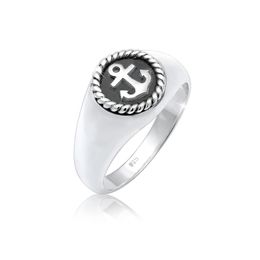 Kuzzoi Herren Siegelring &raquo;Siegelring Anker 925 Sterling Silber&laquo; silber