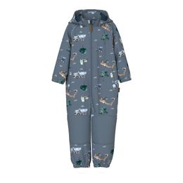 name it Jungen Overall &raquo;NMMALFA08 SOFTSHELL SUIT AOP 1FO NOOS&laquo; mit dekorativen und reflektierenden Details 110, N-Gr
