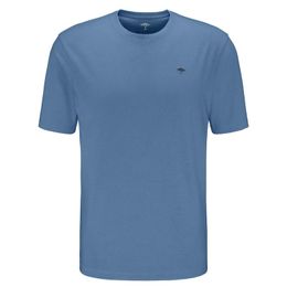 Fynch-Hatton Herren Fynch-Hatton &raquo;Fynch-Hatton Basic T-Shirt&laquo; Sommershirt in unifarben, mit Logostickerei blau XL (56/58)