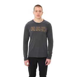 Vaude Herren Vaude Langarmshirt &raquo;MEN'S ROSEMOOR LS T-SHIRT III&laquo; ohne Kragen, Rundhalsausschnitt, aus Polyester und Lyocell schwarz M