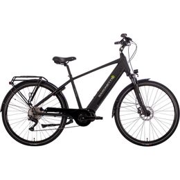Saxonette Herren SAXONETTE &raquo;Premium Sport (Diamant)&laquo; 10 Gang Kettenschaltung Mittelmotor 250 W Pedelec, Elektrofahrrad f&uuml;r Herren schwarz