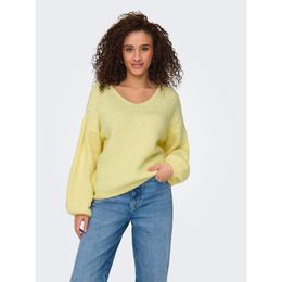 Jacqueline de Yong Jdy Damen JDY V-Ausschnitt-Pullover &raquo;JDYDINEA L/S REVERSIBLE PULLOV. KNT NOOS&laquo; Kunstfaser, regular fit M
