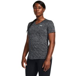 Under Armour Damen Trainingsshirt &raquo;TECH SSV- TWIST&laquo; Kurzarm, atmungsaktiv, schnell trocknend, mit V-Ausschnitt schwarz L