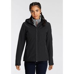 Icepeak Damen Softshelljacke &raquo;BRENHAM&laquo; mit Kapuze mit abnehmbarer Kapuze, winddicht, wasserabweisend, atmungsaktiv schwarz 34