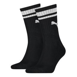 Puma Herren Puma Socken &raquo;Puma UNISEX HERITAGE CREW SOCK&laquo; 2 Paar tlg. Komfort-Passform, gepolsterte Sohle schwarz 35-38