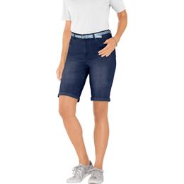 CR&Eacute;ATION L Damen Jeansbermudas mit Gratis-G&uuml;rtel blue-stone-washed Gr&ouml;&szlig;e 46