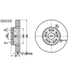 ATE Bremsscheibe 24.0132-0701.1 vorne rechts links bel&uuml;ftet 296mm f&uuml;r LEXUS 43512-24051 43512-50110 43512-53020