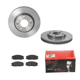 Brembo Bremsensatz-Vorderachse COATED DISC LINE / STANDARD IJDTIDEVT7 Bremsensatz, Scheibenbremse vorne rechts links innenbel&uuml;ftet 276mm f&uuml;r HYUNDAI K