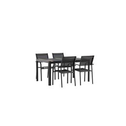 ebuy24 Gartenset TogoSantorini Schwarz 90 x 150 cm | Gr.: onesize