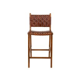 ebuy24 Perugia Barhocker Leder Braun 46 x 46 cm | Gr.: onesize