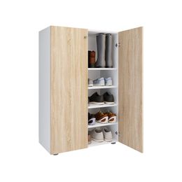 ebuy24 Schuhschrank LonaXL5DT wei&szlig; Wei&szlig; 70 x 39 cm | Gr.: onesize