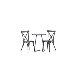 ebuy24 Gartenset Bacong 3-teilig Schwarz 60 x 60 cm | Gr.: onesize
