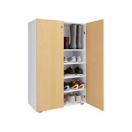ebuy24 Schuhschrank LonaXL5DT wei&szlig; Wei&szlig; 70 x 39 cm | Gr.: onesize