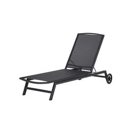ebuy24 Sonnenliege Stara Schwarz 200 x 63 cm | Gr.: onesize