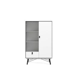 ebuy24 Vitrinenschrank Rye Wei&szlig; 102 x 40 cm | Gr.: onesize