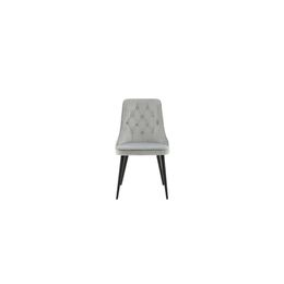 ebuy24 Esszimmerstuhl VelvetDeluxe Hellgrau 2er Set | Gr.: onesize