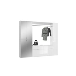 ebuy24 Garderobenaufstellung ProjektX Wei&szlig; 228 x 34 cm | Gr.: onesize