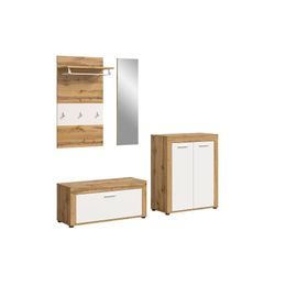 ebuy24 Garderobenm&ouml;belset Jam (4-teilig) Wei&szlig; 200 x 35 cm | Gr.: onesize