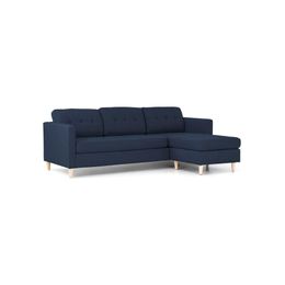 ebuy24 Ecksofa Marino Dunkelblau 219 x 151 cm | Gr.: onesize