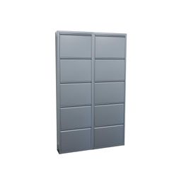 ebuy24 Schuhschrank Pisa 8 Grau 100 x 16 cm | Gr.: onesize