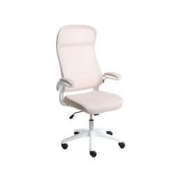 Beliani B&uuml;rostuhl NEXEL in Beige/Wei&szlig; - (W) 60 x (H) 114 x (L) 60 cm | Gr.: onesize