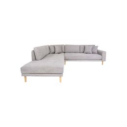 ebuy24 Ecksofa Lido Hellgrau 257 x 220 cm | Gr.: onesize