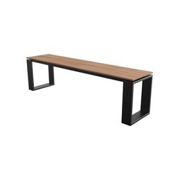 ebuy24 Gartenbank Martin Schwarz, Teak 180 x 36 cm | Gr.: onesize